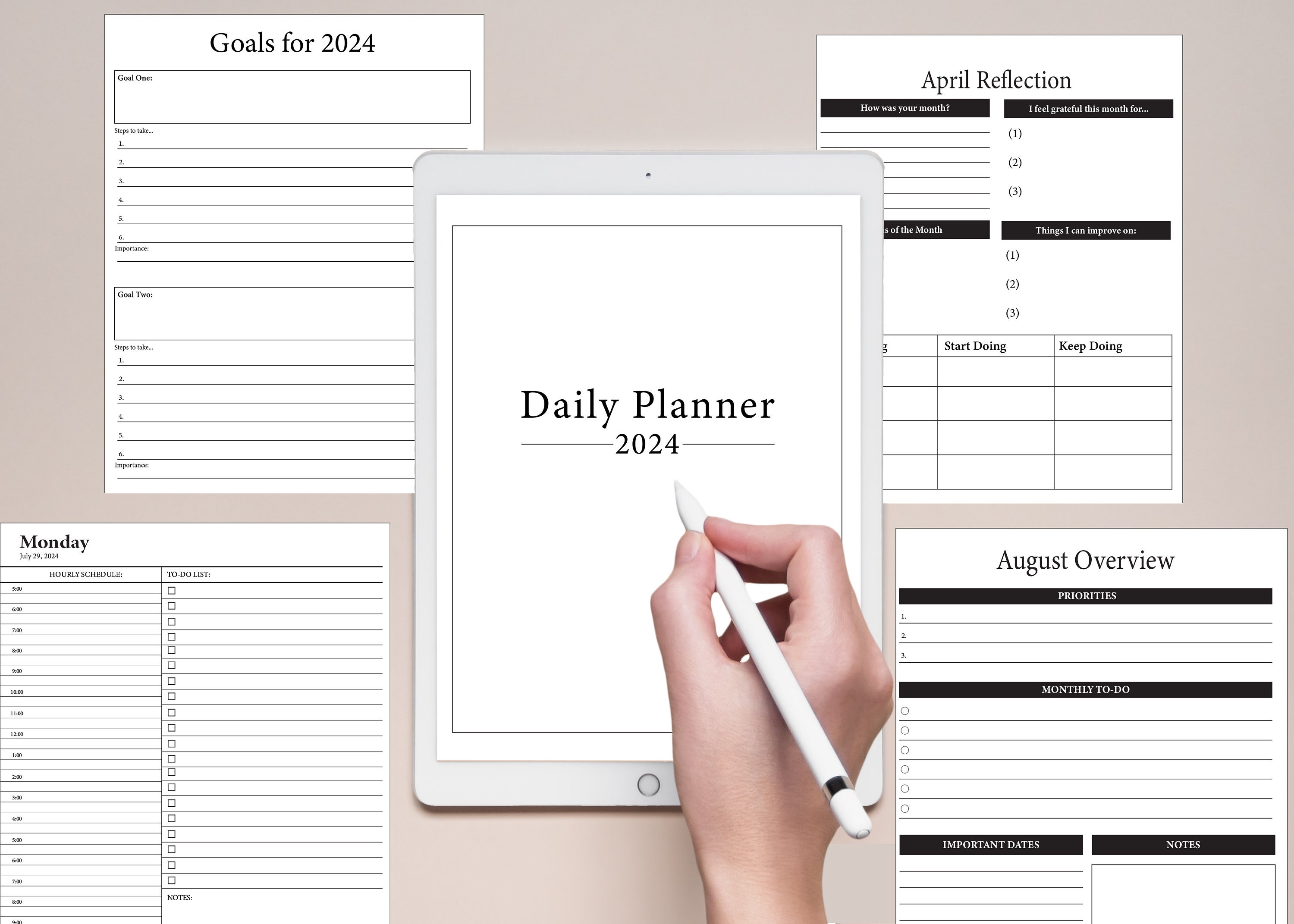 2024 Ultimate Digital Planner Daily, Monthly, Yearly Compatible With ...