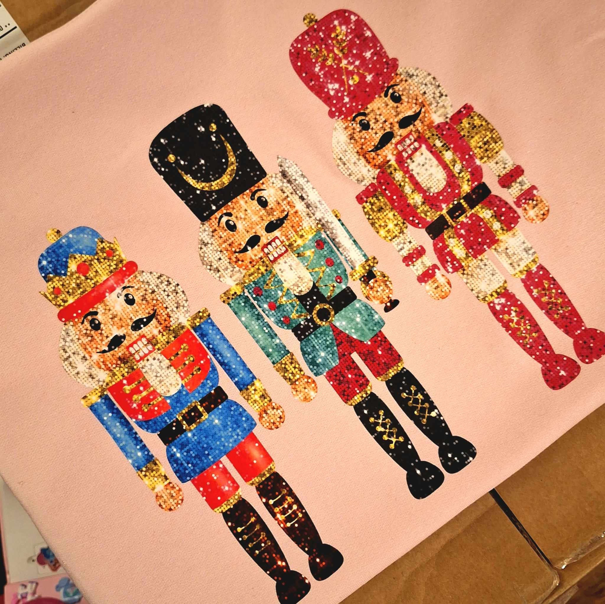 Preppy Nutcracker, Faux Glitter Sequin Christmas Shirt Sweatshirt Holiday Apparel - Etsy