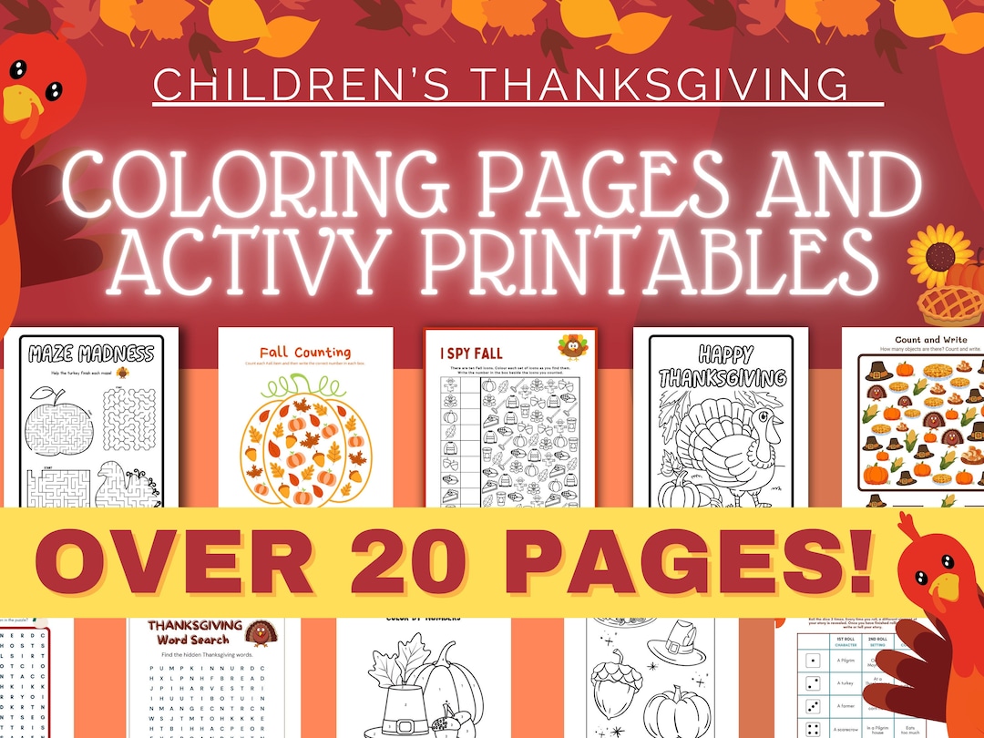 Thanksgiving Coloring Pages and Activity Printables for Kids and All ...