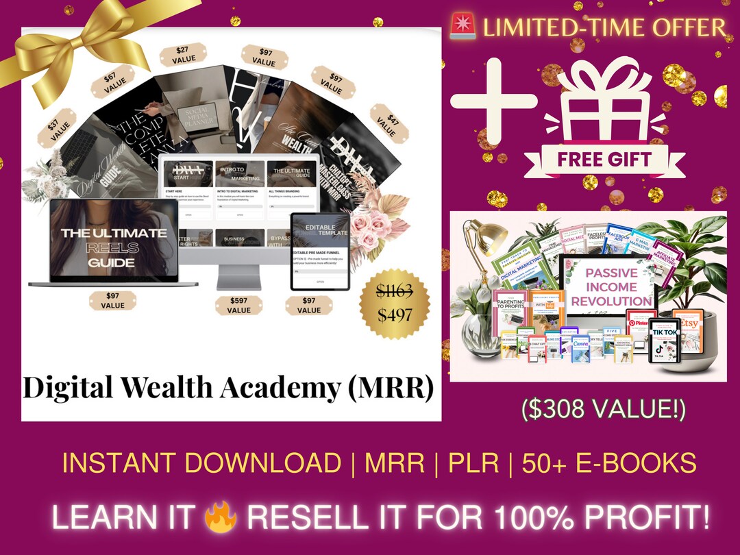 DWA | Digital Wealth Academy | MRR Course | Digital Course MRR | Passive Income | Faceless ...