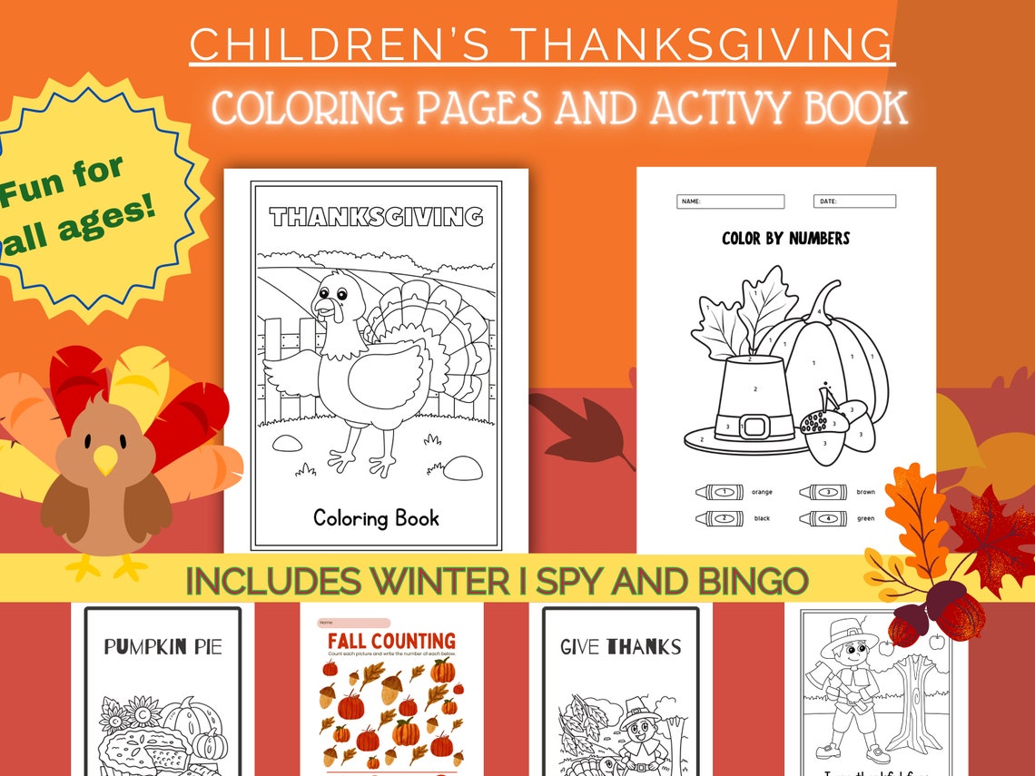 Thanksgiving Coloring Pages and Activity Printables for Kids and All ...