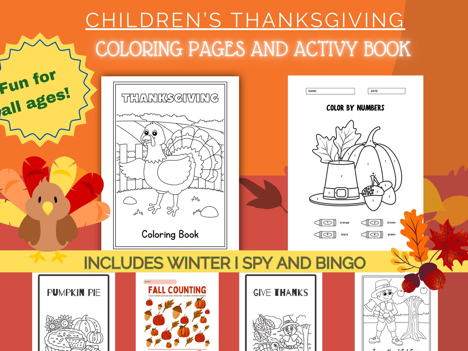 Thanksgiving Coloring Pages and Activity Printables for Kids and All ...