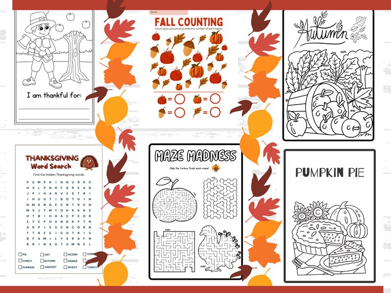 Thanksgiving Coloring Pages and Activity Printables for Kids and All ...