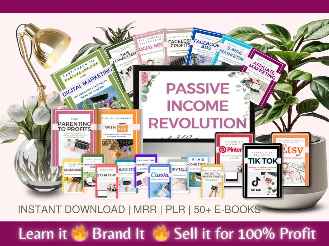 Passive Income Revolution | PLR Bundle |digital Marketing Course | MRR | Master Resell Rights ...