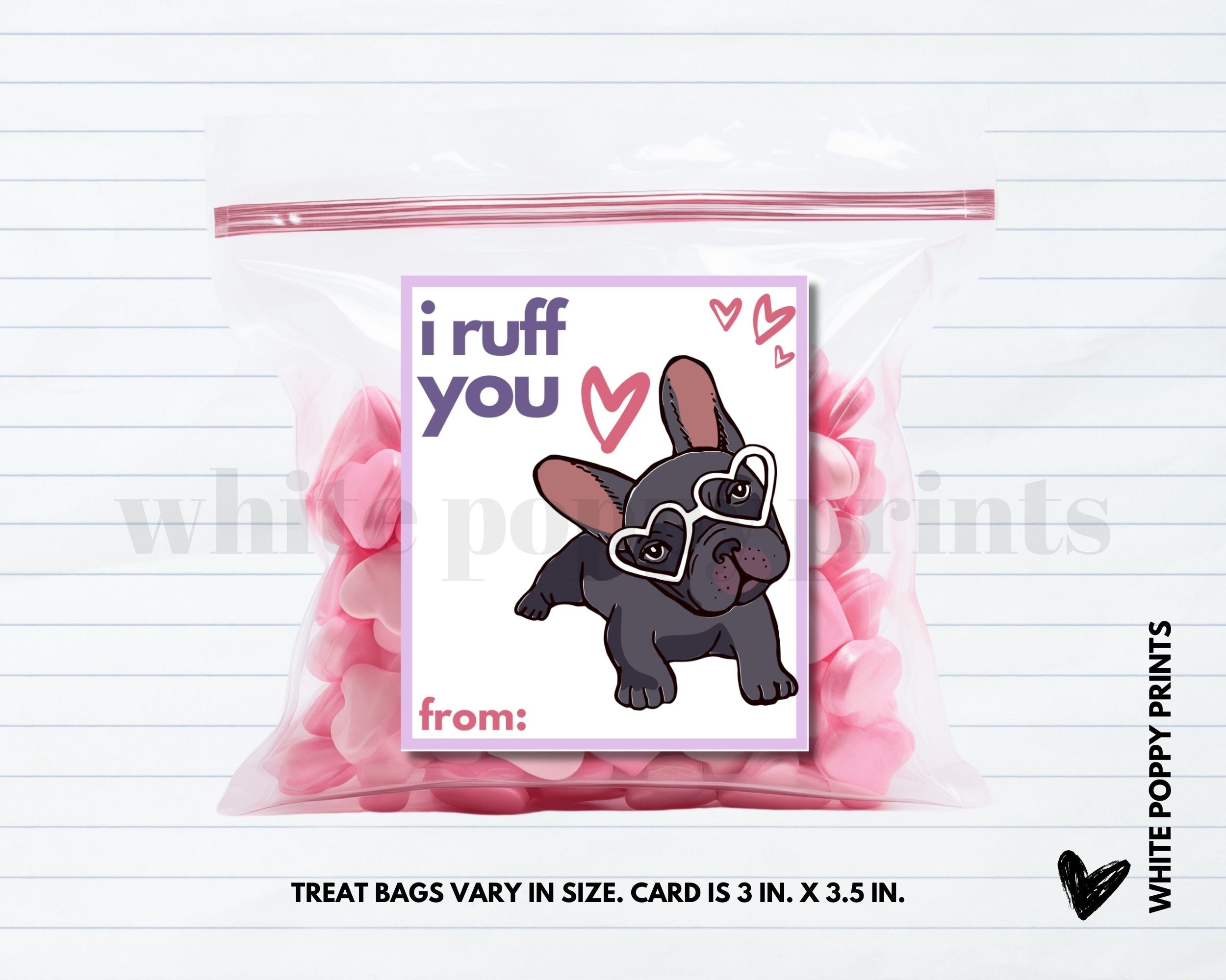 Printable Dog Valentine's Day Cards, Kids School Classroom Exchange ...