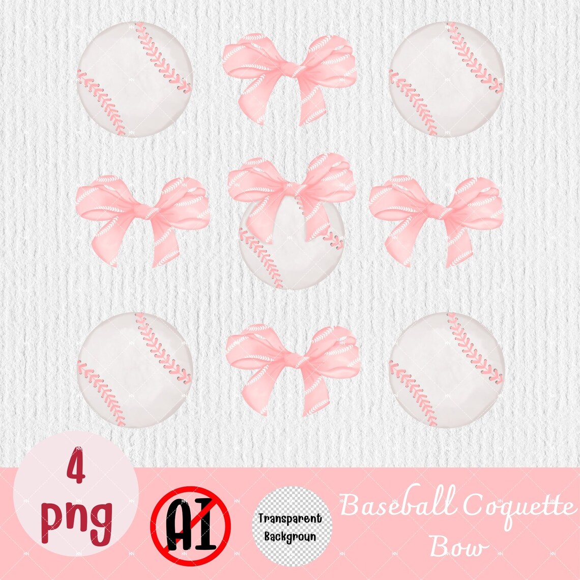 Baseball Coquette Bows Png, Pink Bow Png, Baseball Clipart, Coquette ...