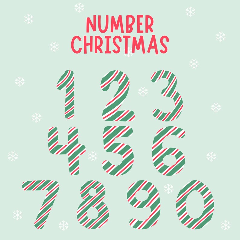 Christmas Number Clipart, Christmas Number With Red Santa Hat Clipart ...