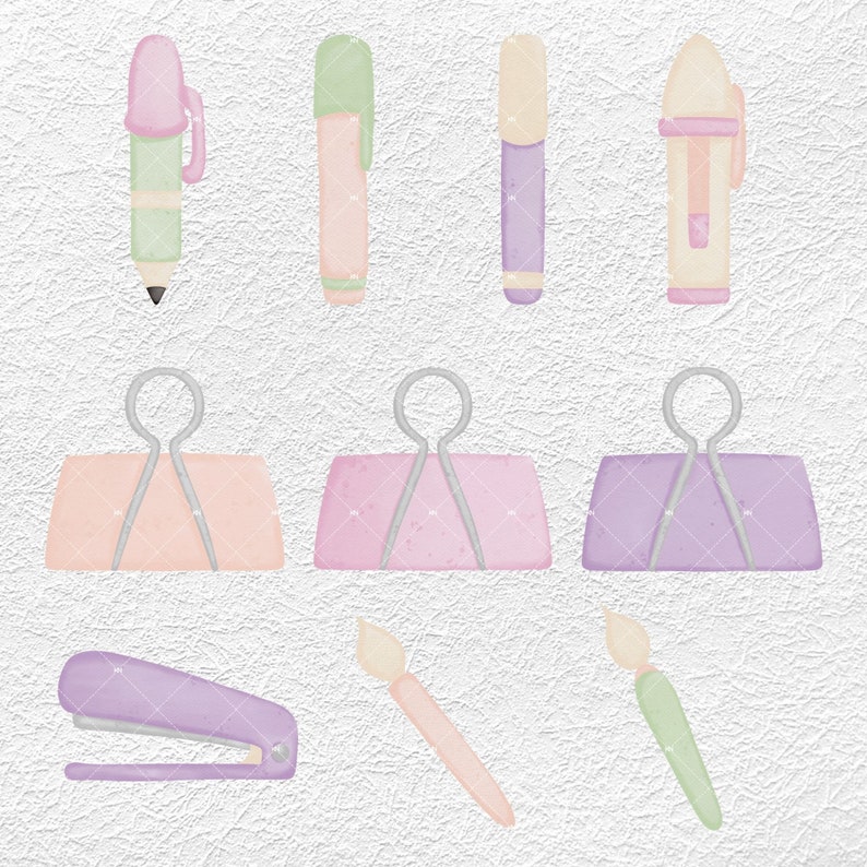 Back to School Clipart, School Clipart Set, Watercolor Clipart, School ...