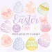 Easter Egg Clipart, Cute Watercolor Colorful Easter Egg, Springtime ...