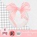 Baseball Coquette Bows Png, Pink Bow Png, Baseball Clipart, Coquette ...