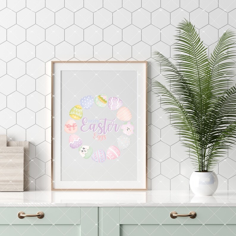 Easter Egg Clipart, Cute Watercolor Colorful Easter Egg, Springtime ...