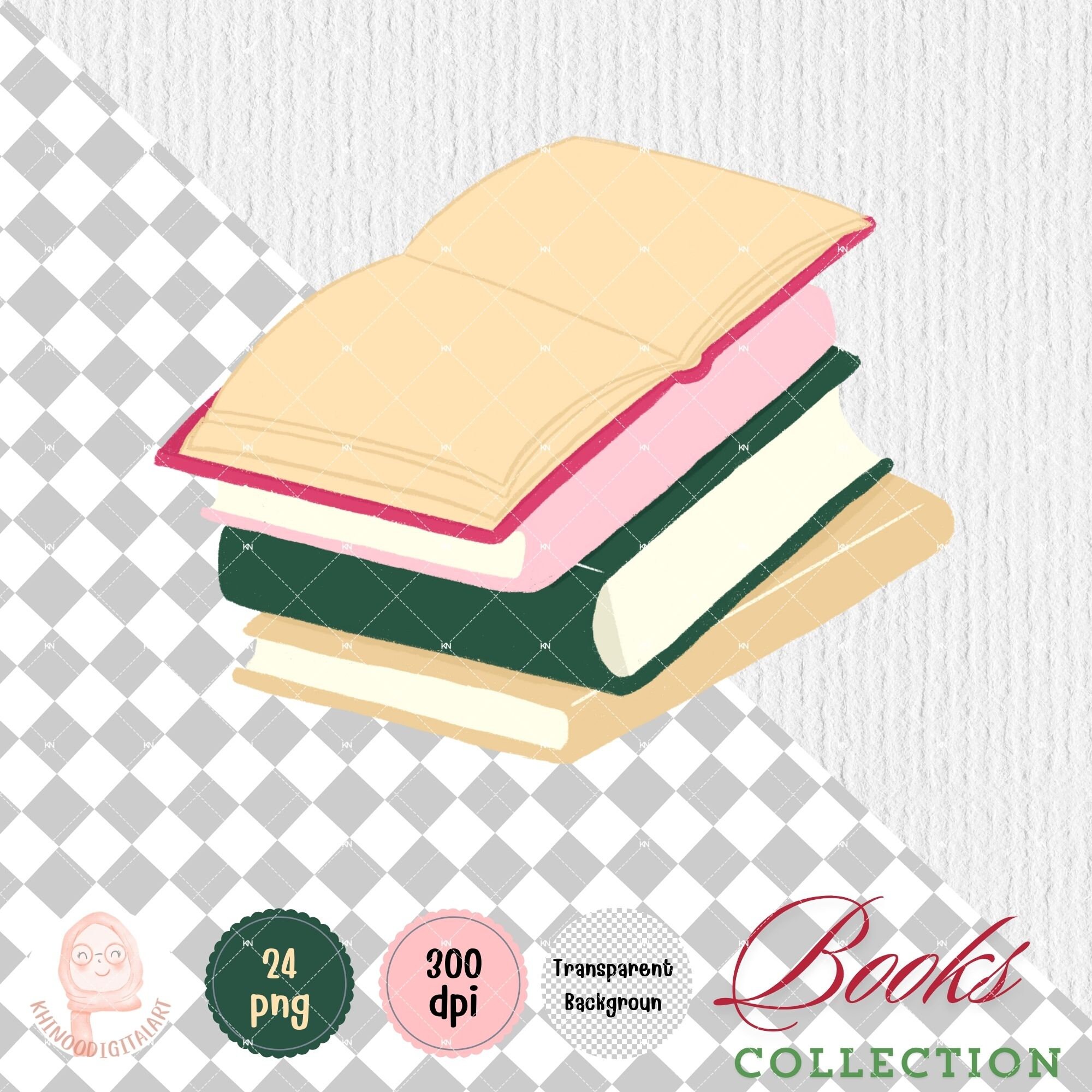 Books Collection Clipart, Books Clipart, Colorful Book Clipart, School ...