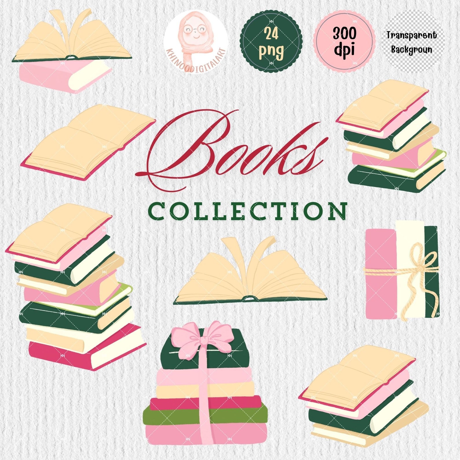 Books Collection Clipart, Books Clipart, Colorful Book Clipart, School ...