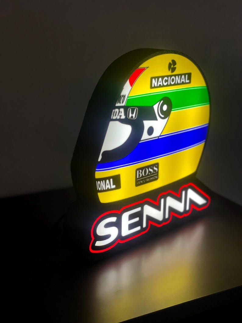 Ayrton Senna Helmet LED Lamp - Etsy