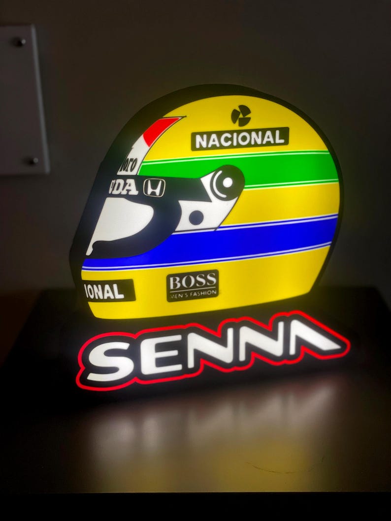 Ayrton Senna Helmet LED Lamp - Etsy