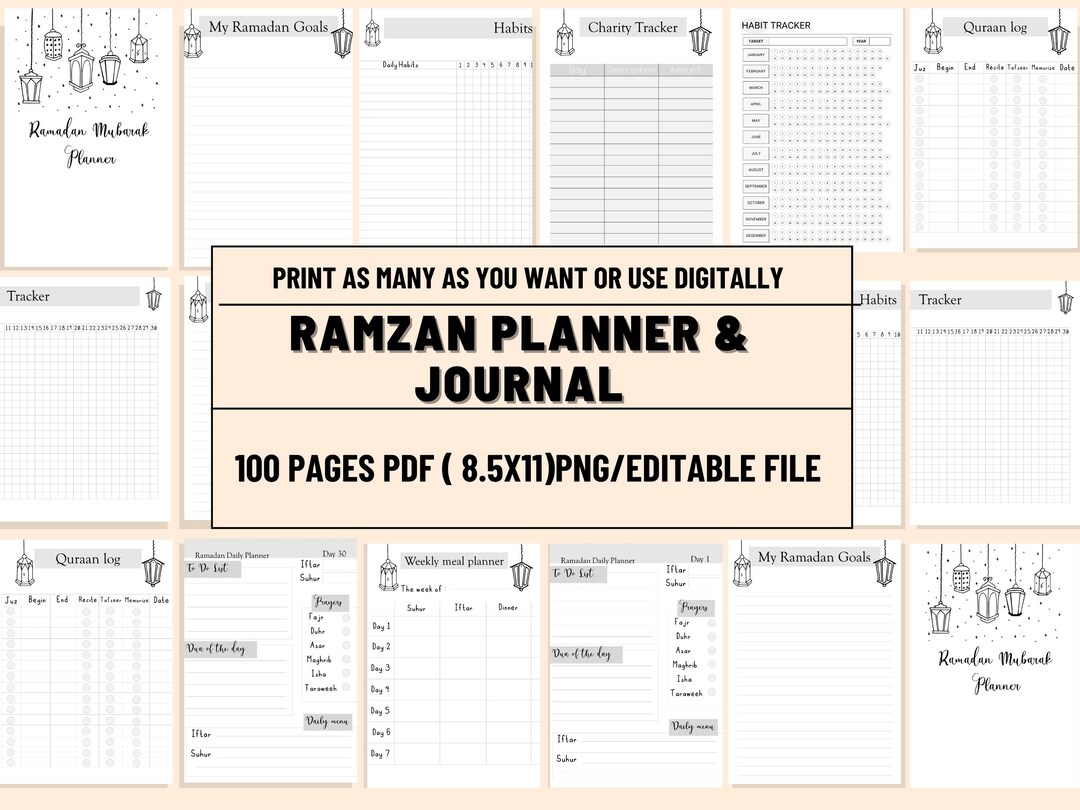 2024 Ramadan Planner, Ramadan Journal, Digital & Printable Bundle ...