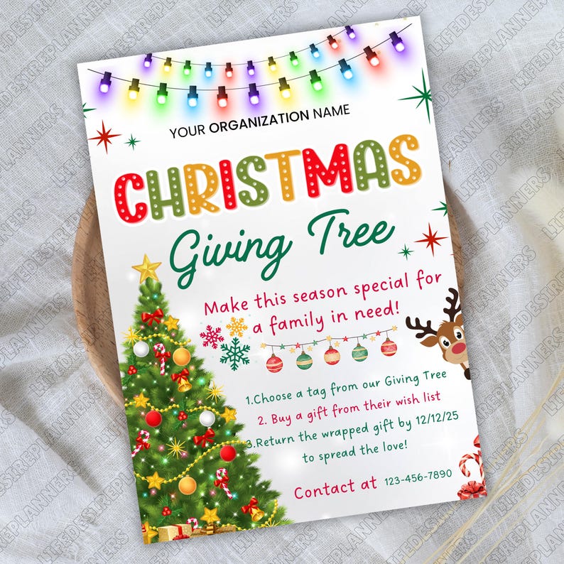 Christmas Charity Event Flyer, Editable Canva Template, Holiday Giving ...