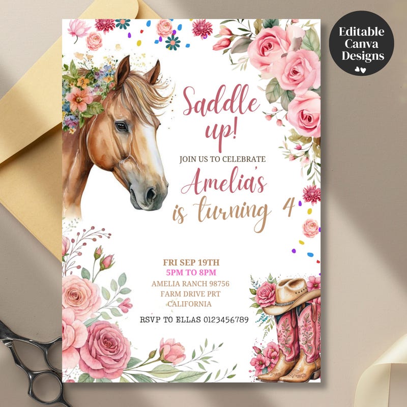 Custom Rodeo Theme Invite - Etsy