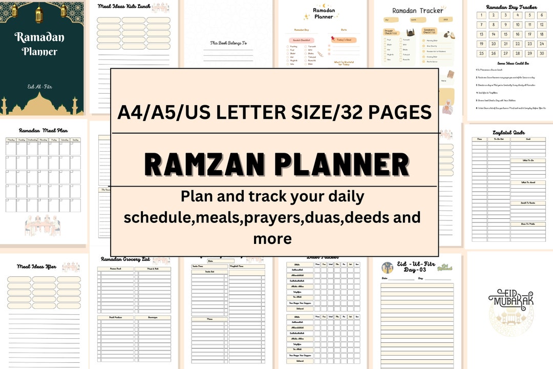 Ramadan Printable Planner | Ramadan Planner 2024 | Ramadan Planner PDF ...