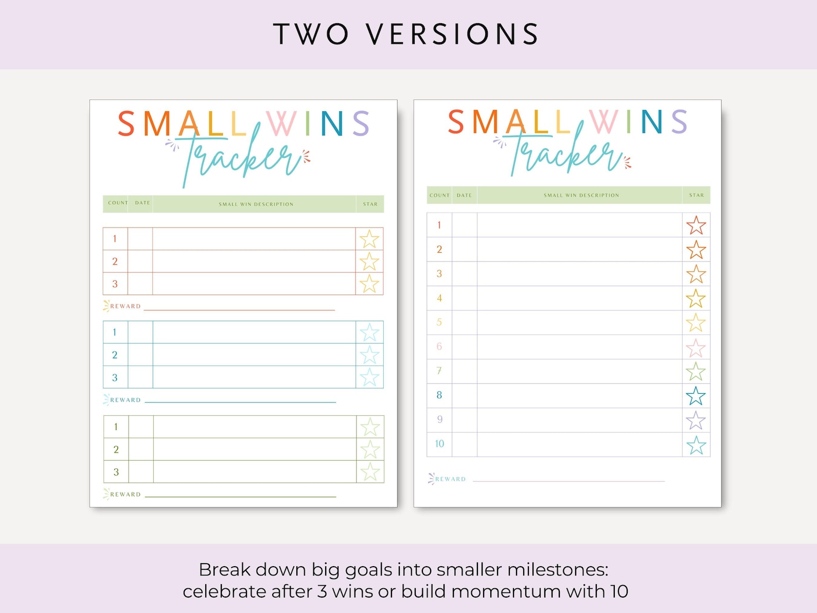 Small Wins Tracker, Small Wins Printable, Celebrate Small Wins ...