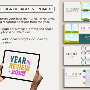 Year in Review Digital Template, New Year Reflection, 2025 Recap - Etsy