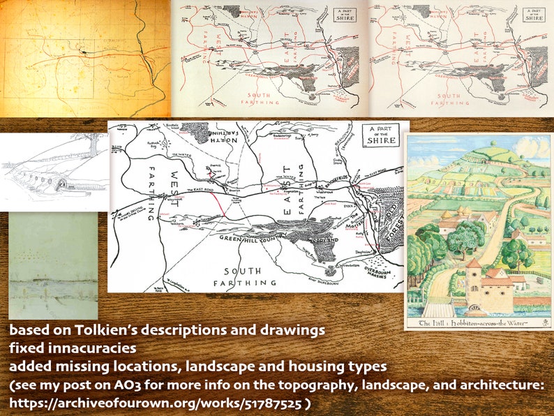 Shire Map Coloring Sheet: Tolkien's World, A1 Size (PDF) - Etsy