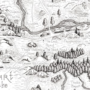 Shire Map Coloring Sheet: Tolkien's World, A1 Size (PDF) - Etsy