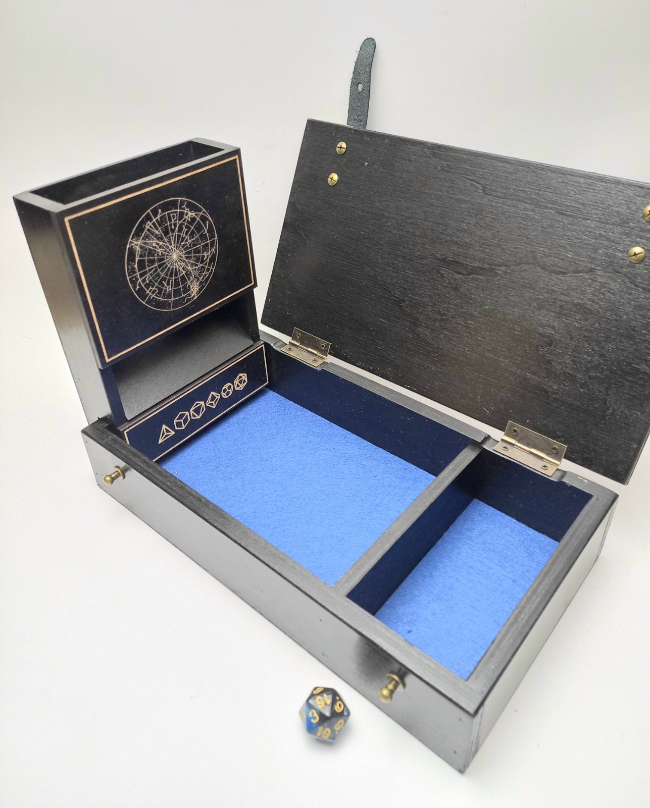 Golden Compass Box for Travel and Adventure Dice Box and Dice - Etsy Canada