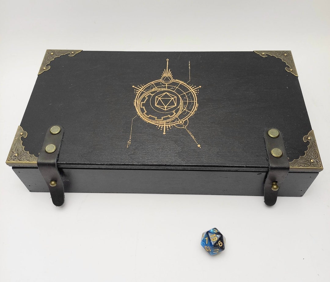 Dice Box for Travel and Adventure. Compass Dice Box and Dice Tray ...