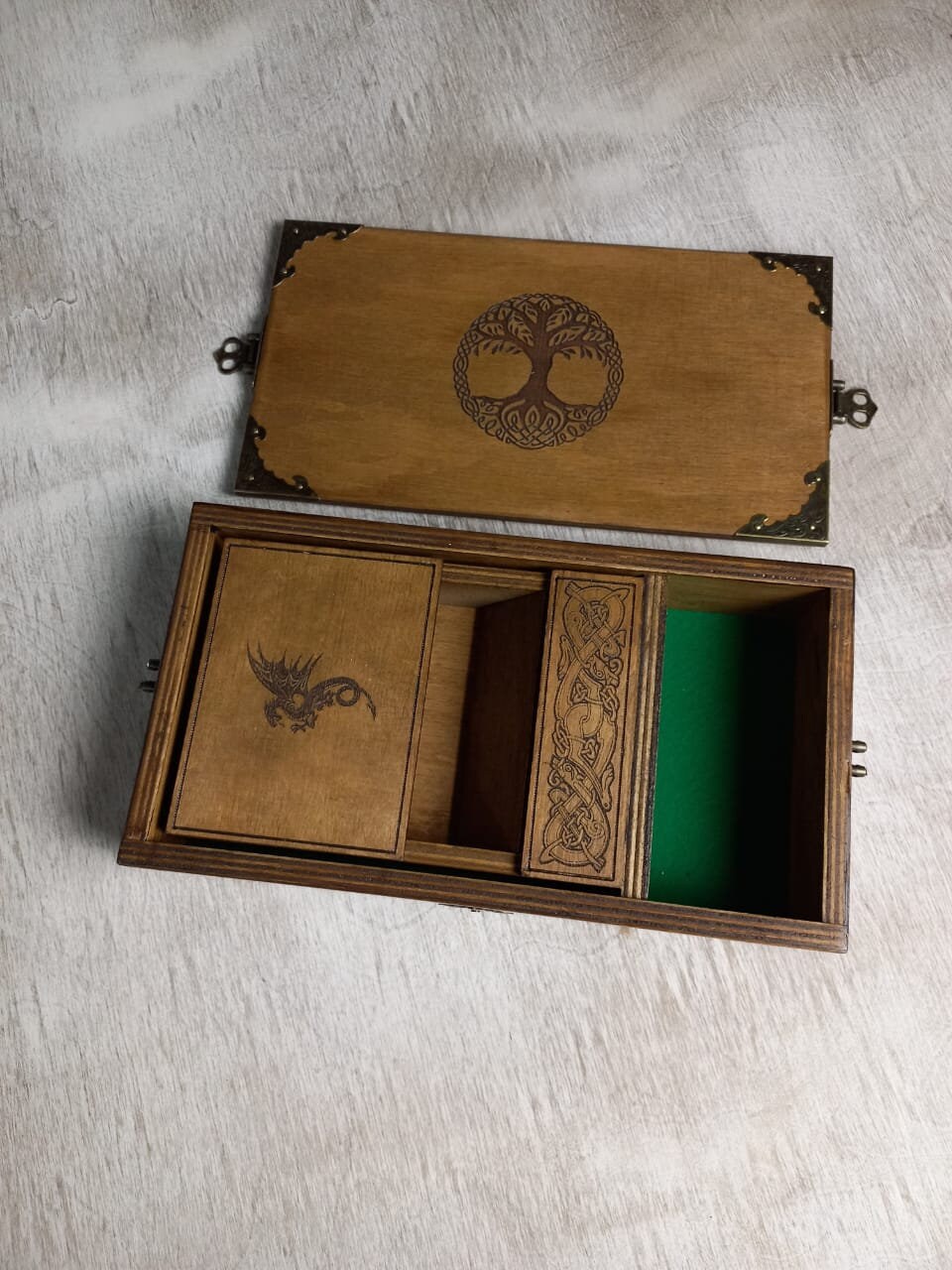 Dnd Vault for Dice in Burn Old Wood Style, Personalized Dice Box ...