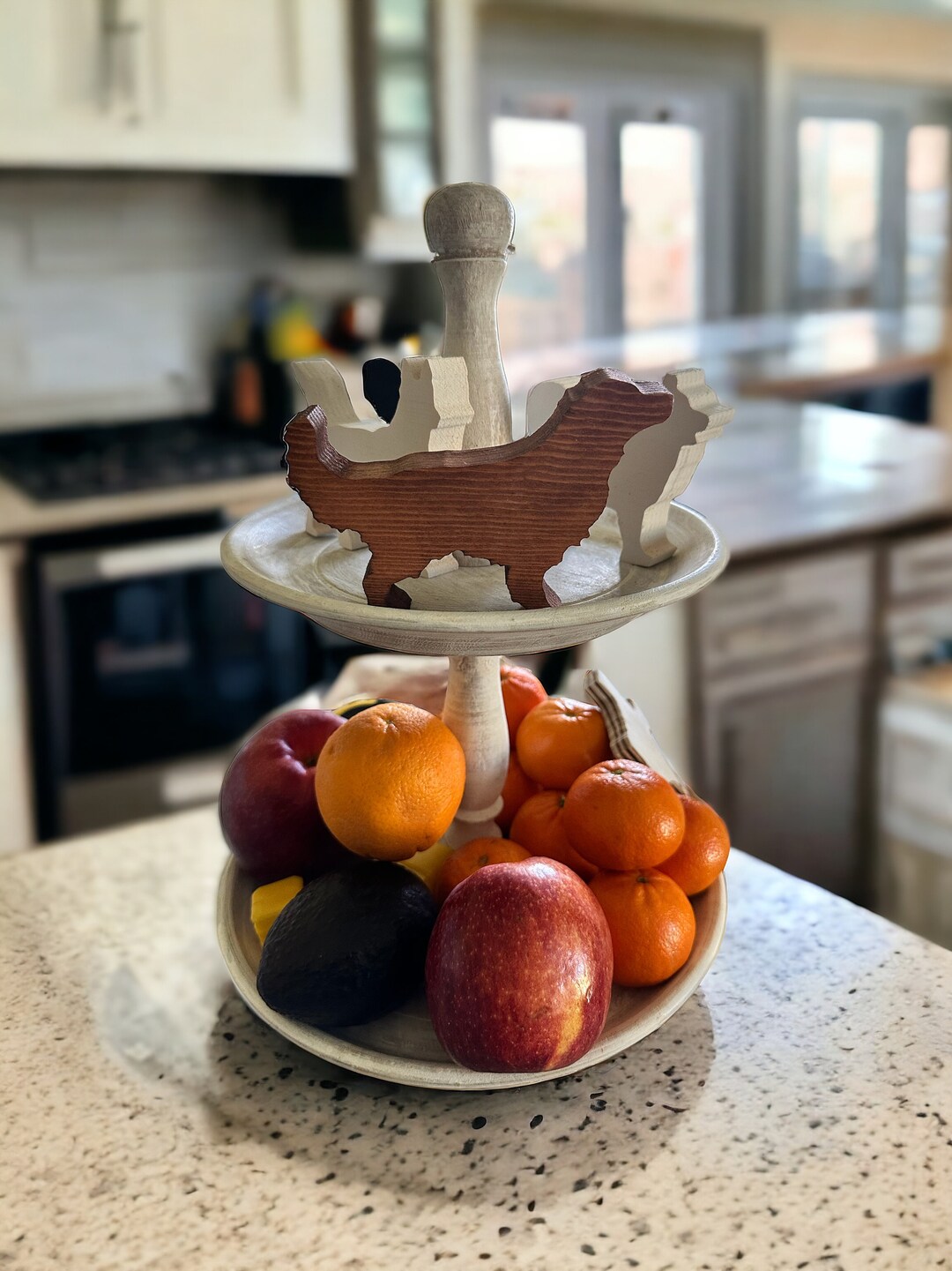 Mini Wooden Dog Tiered Tray Decor, Dog Decor, Wooden Pet Memorial ...