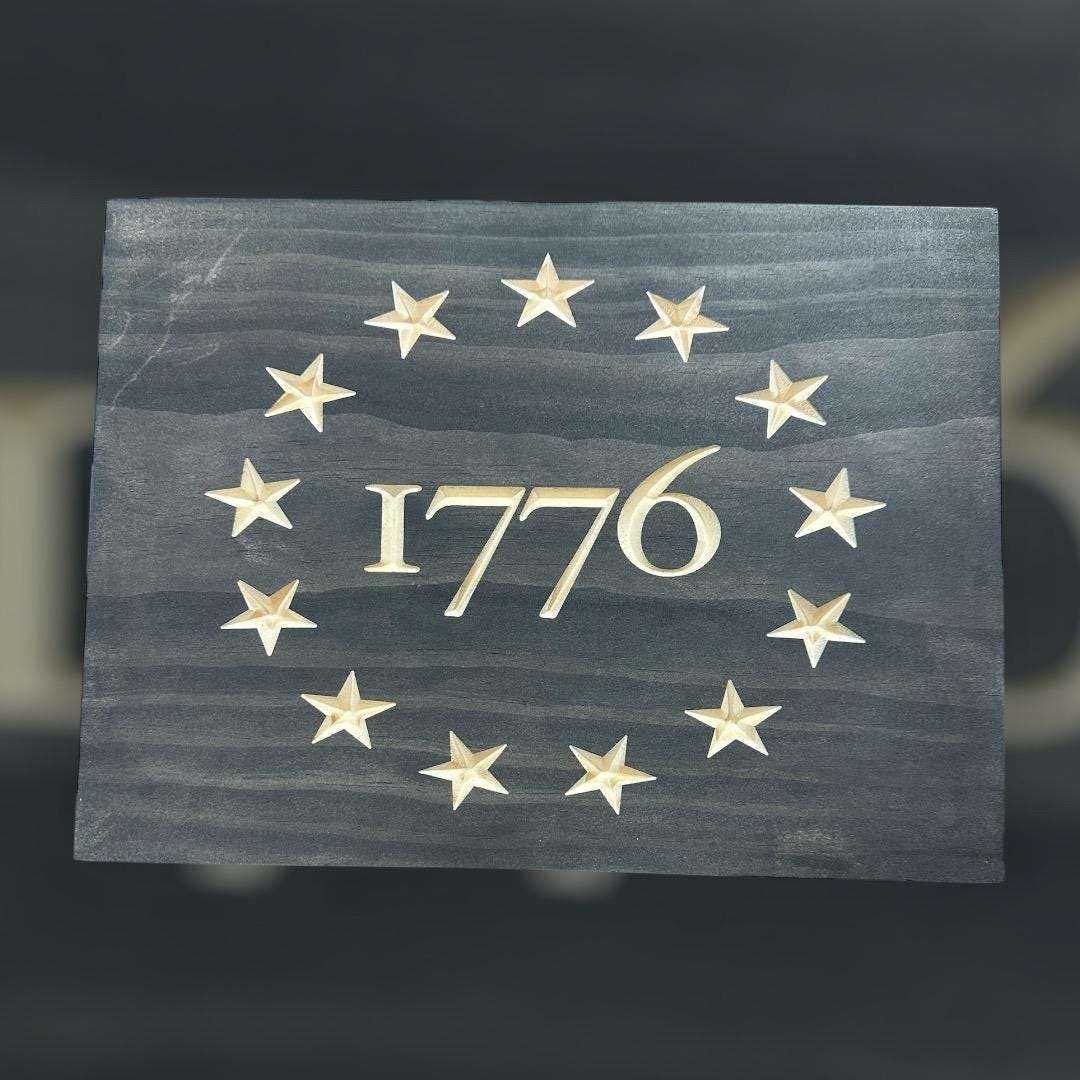 Wood Carved Custom Flag Union 1776 | 1776 Union for DIY - Etsy