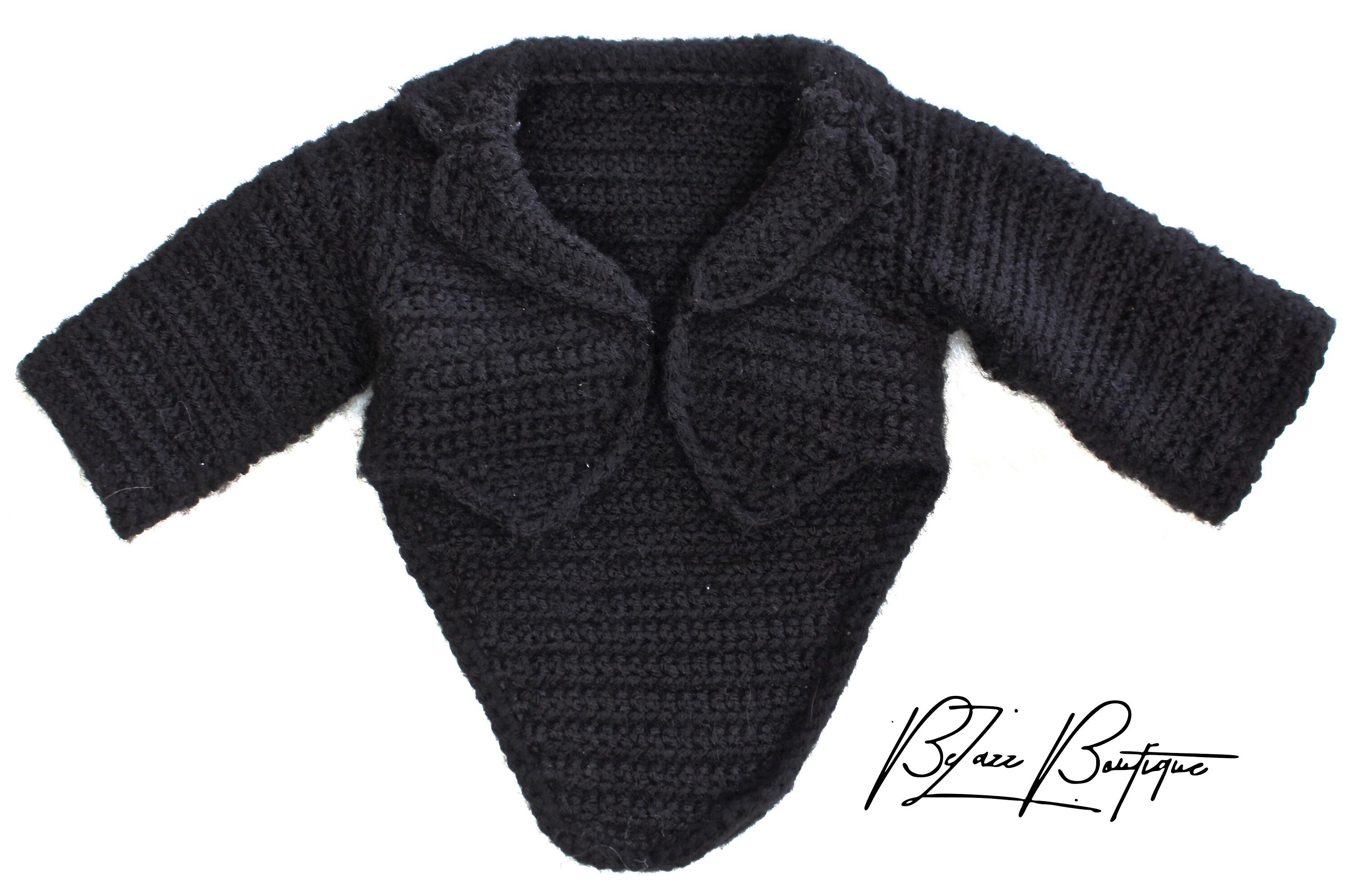 Baby Tuxedo Suit Pattern, Crochet PATTERN ONLY Set Size 0 to 3 Month ...
