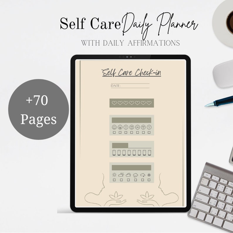 My Daily Self-care Planner Digital Download Planner Affirmation Planner ...