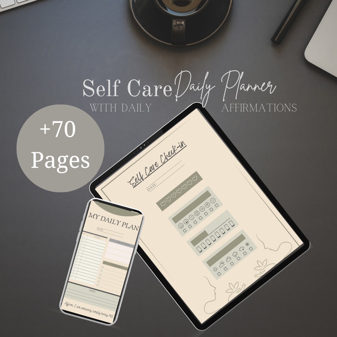 My Daily Self-care Planner Digital Download Planner Affirmation Planner ...
