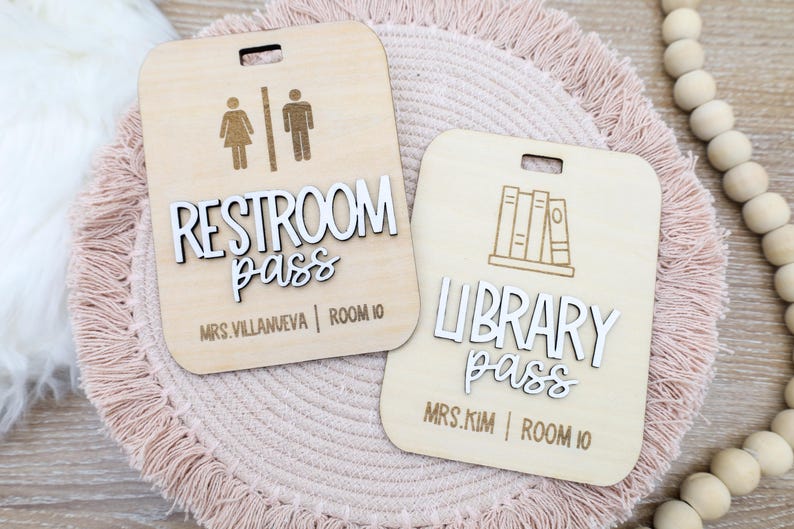Custom Hall Passes | Back to School Gifts for Teachers | Cute Classroom ...