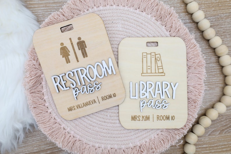 Custom Hall Passes | Back to School Gifts for Teachers | Cute Classroom ...