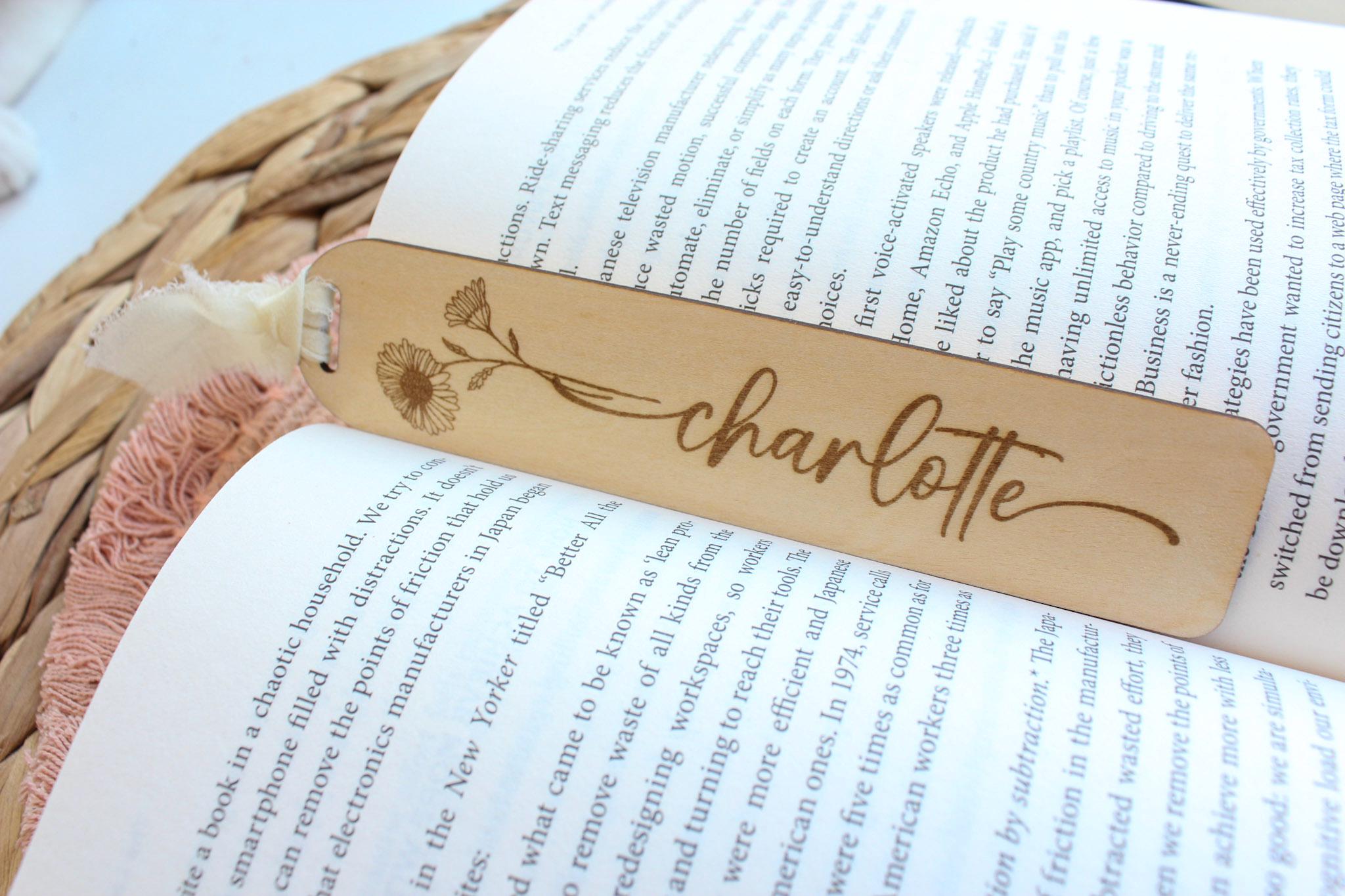 Personalized Bookmarks | Birth Flower Bookmark | Bridesmaids Gift Idea ...