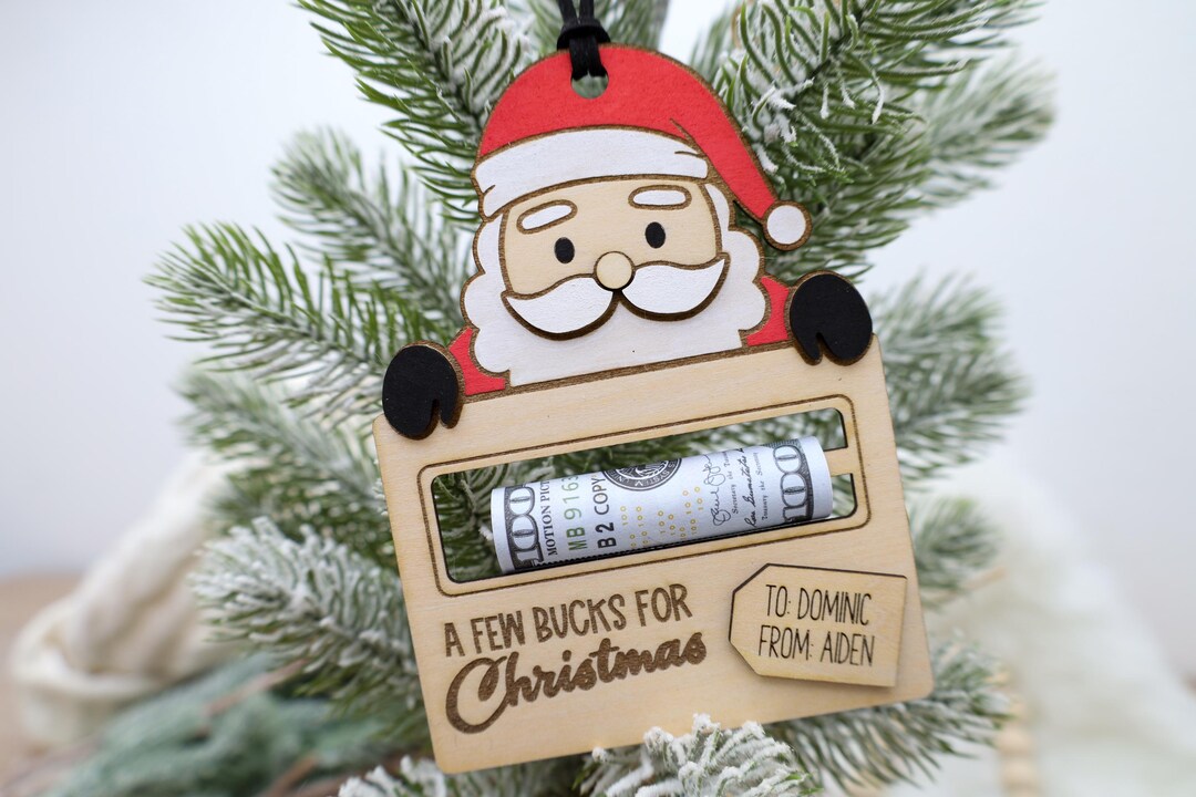 Santa Money Holder | Custom Childrens Christmas Gift | A Few Bucks for ...