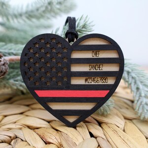 Blue Line Ornament | Police Officer Ornament | First Responders Holiday ...