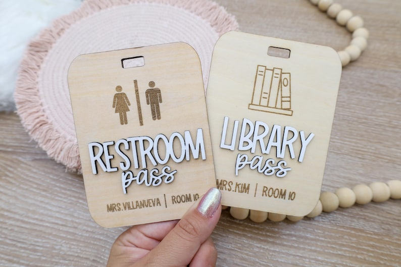 Custom Hall Passes | Back to School Gifts for Teachers | Cute Classroom ...