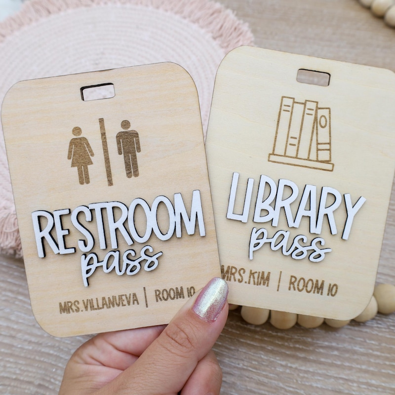 Restroom Passes - Etsy