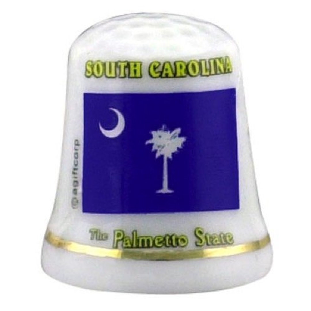 South Carolina State Flag Pearl Souvenir Collectible Thimble - Etsy
