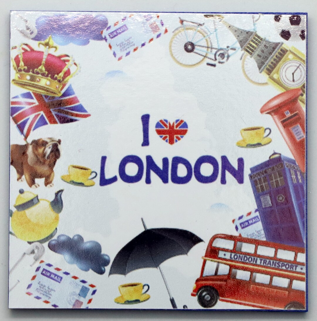 I Love London Attractions Collage Handcrafted London Charm - Etsy