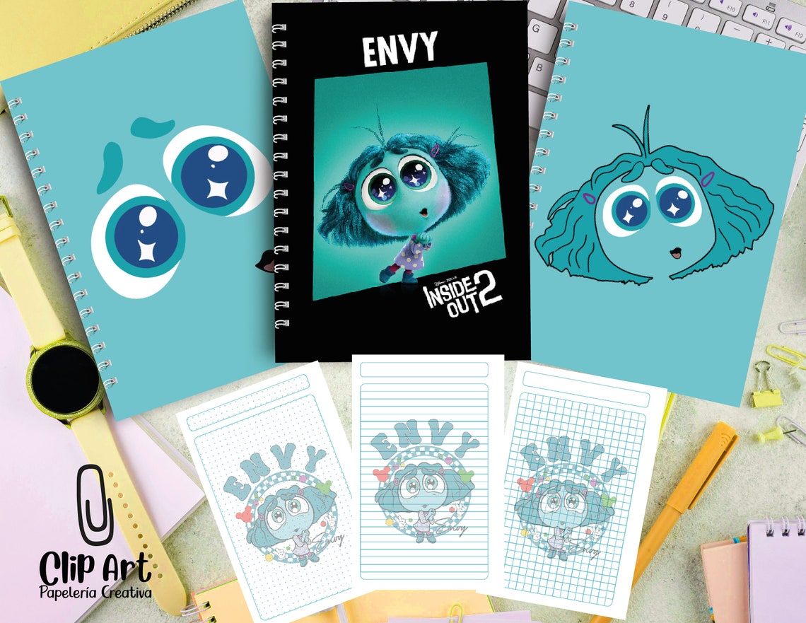 Cuadernos Imprimibles de Inside-Out 2 Descarga Inmediata Portadas y ...