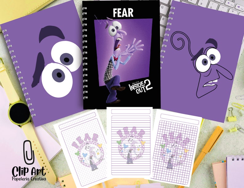 Inside-out 2 Printable Notebooks Immediate Download Covers and Pages ...