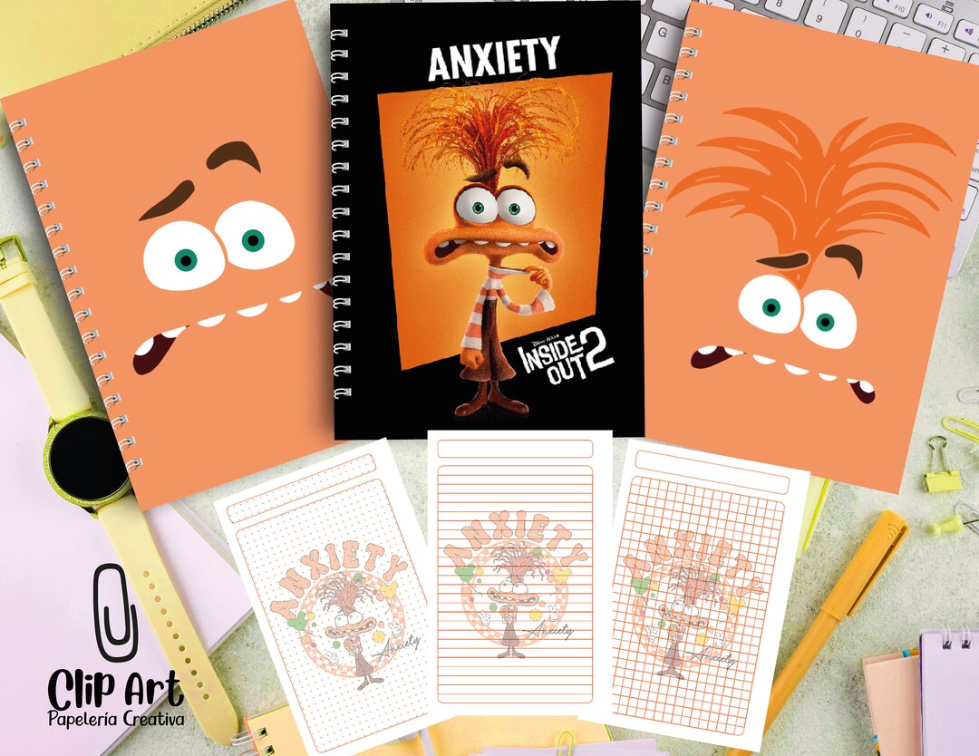 Inside-out 2 Printable Notebooks Immediate Download Covers and Pages ...