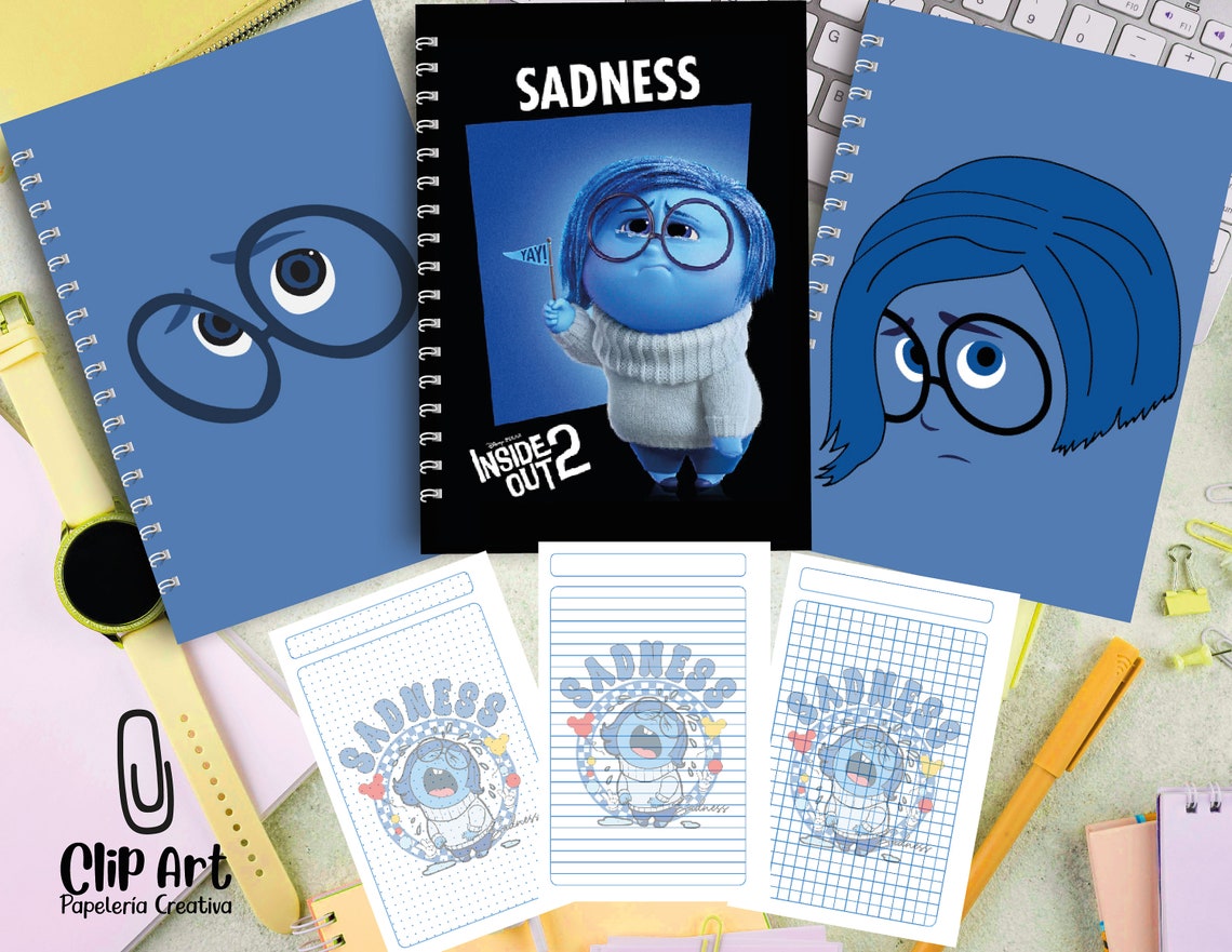 Cuadernos Imprimibles de Inside-Out 2 Descarga Inmediata Portadas y ...
