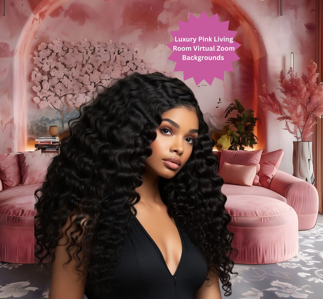 8 Zoom Modern Pink Luxury Virtual Backgrounds Bundle Teams Meeting ...