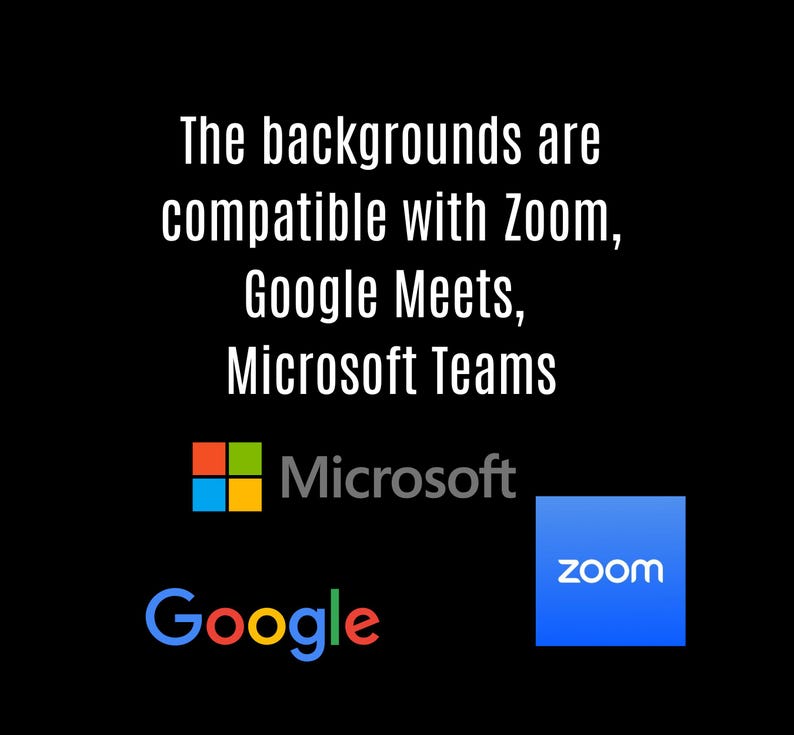 8 Zoom Modern Pink Luxury Virtual Backgrounds Bundle Teams Meeting ...